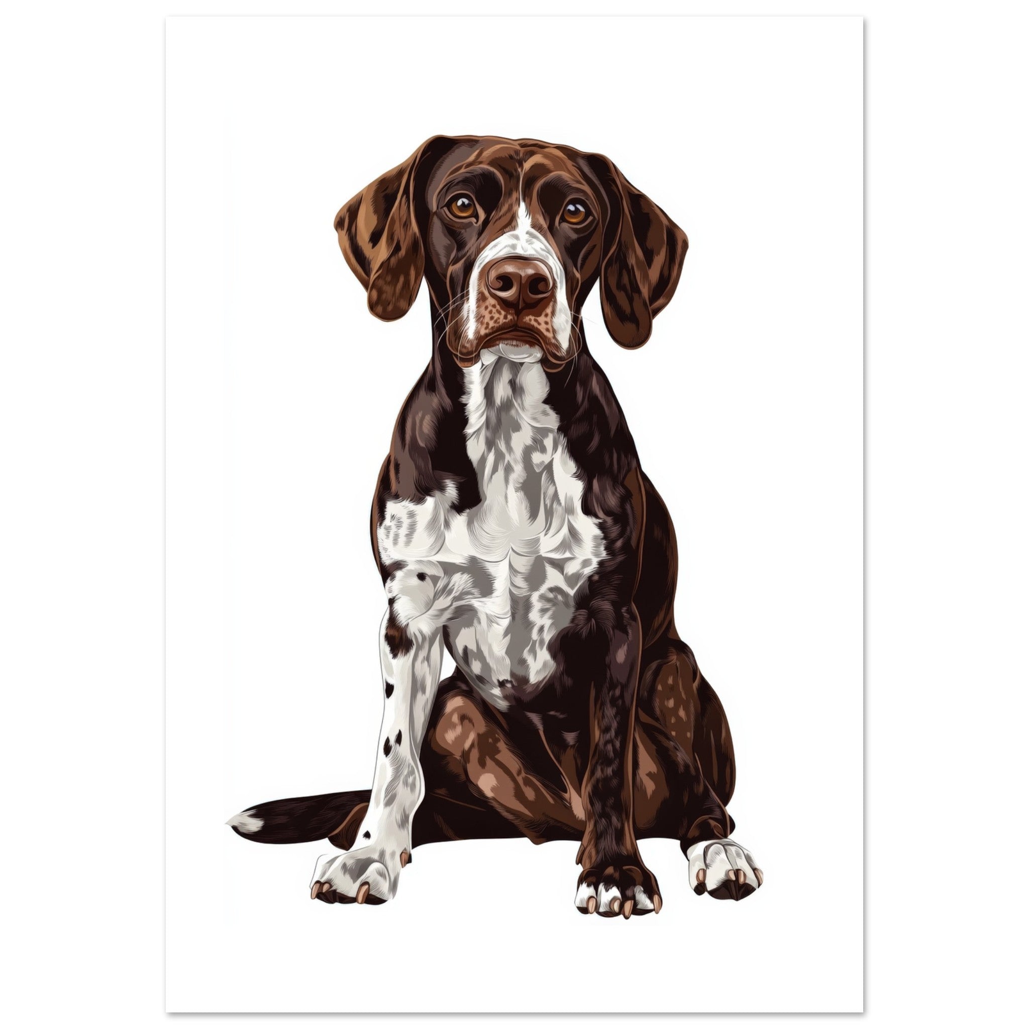 Stunning GSP Illustration: Perfect for Dog Lovers – Posters One Hundred