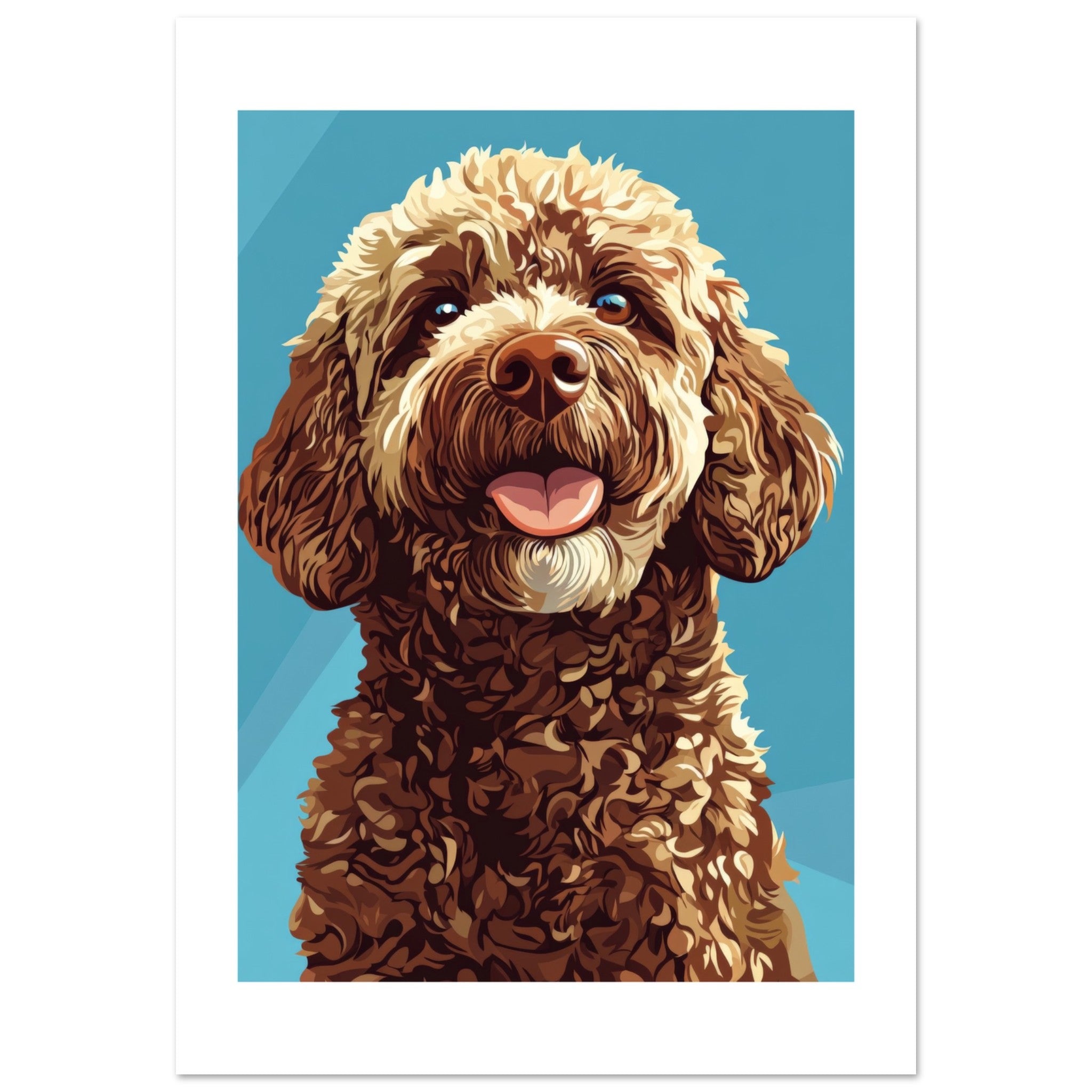 Charming Lagotto Romagnolo Dog Illustration Poster – Posters One Hundred