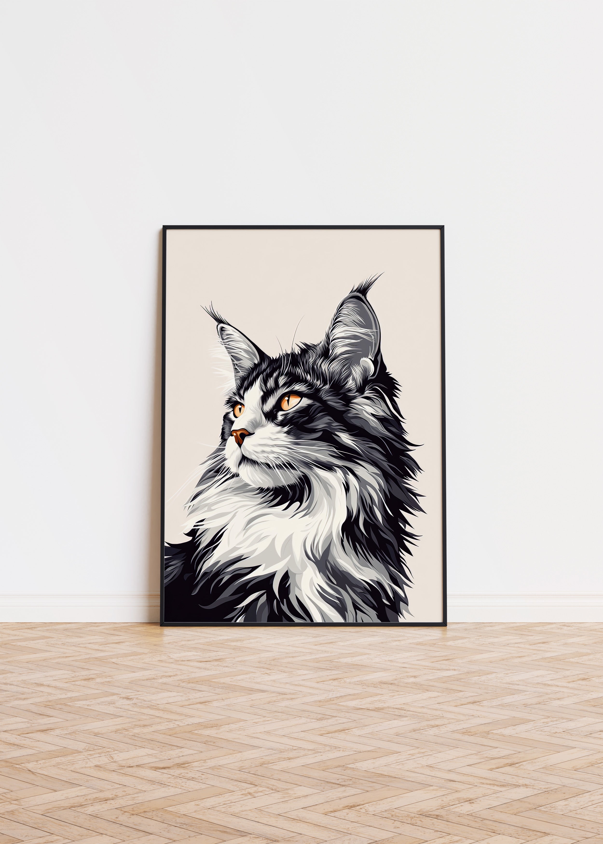 Charming Maine Coon Cat Poster - Art for Cat Lovers – Posters One Hundred